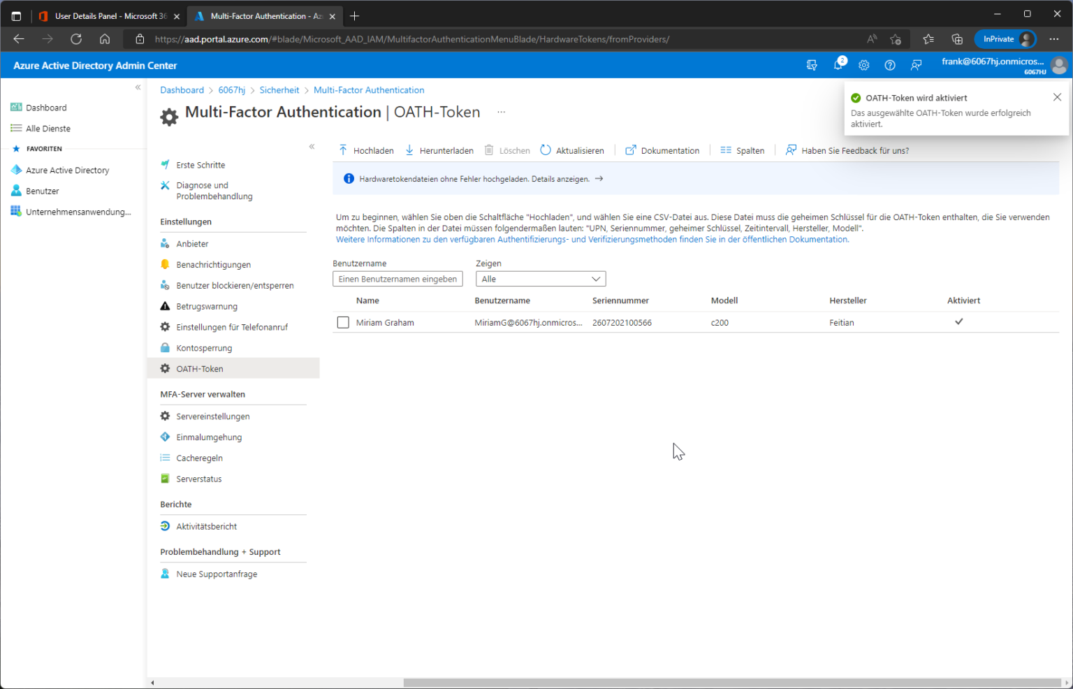 Azure MFA und Hardwaretoken - Franks Blog