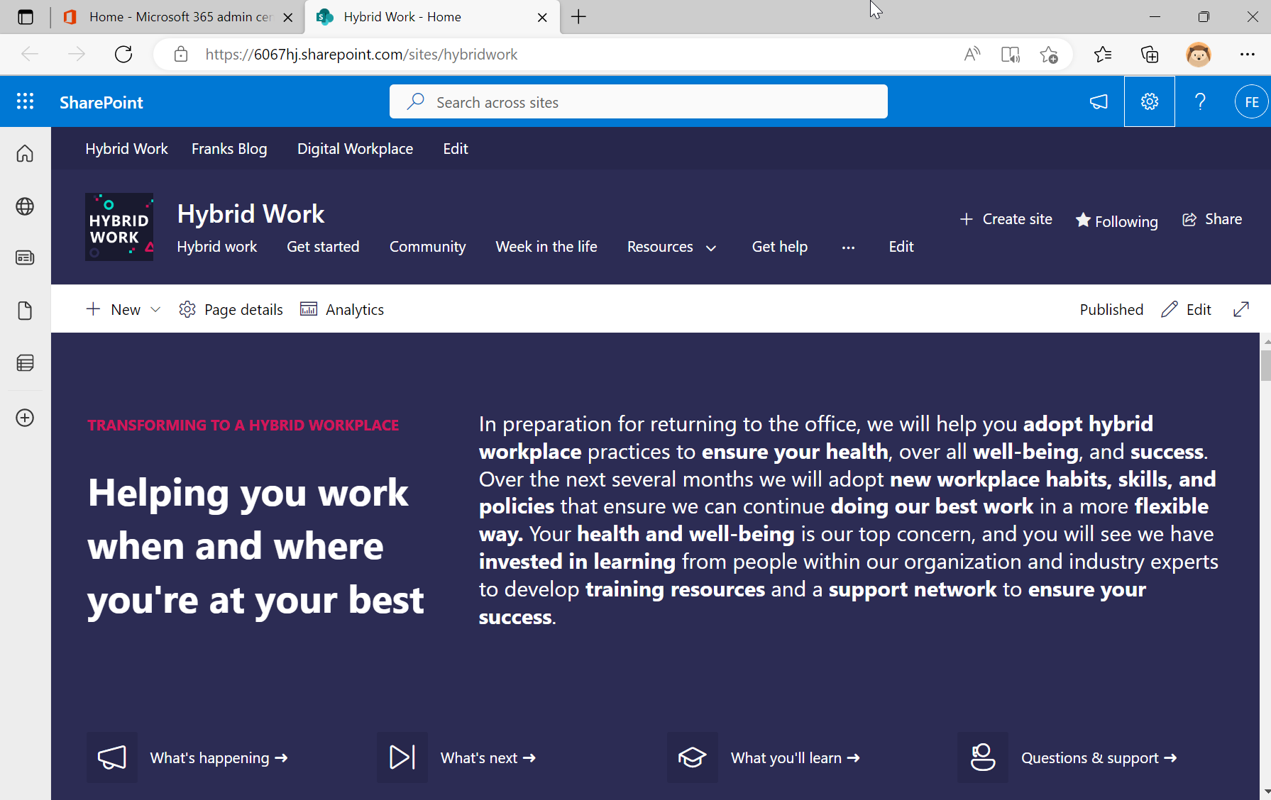 SharePoint Hub Site Navigation in einer Teams App - Franks Blog